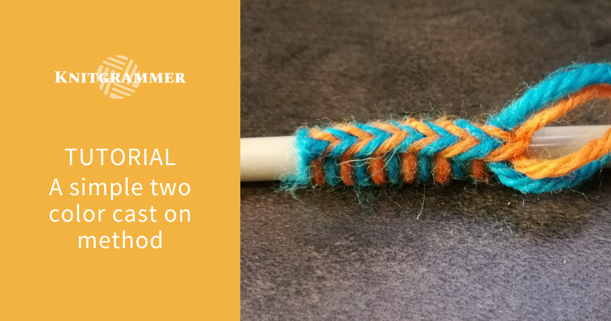 Two-color cast on method (video + photo tutorial) - Knitgrammer